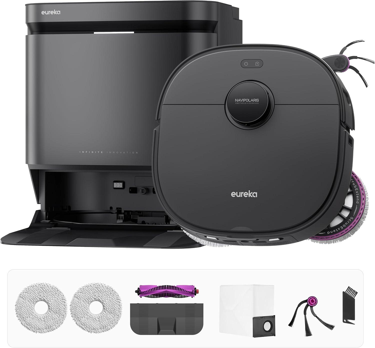 Eureka Self-Emptying Robot Vacuum Combo All-in-one, 22,000 Pa Suction ...